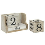 "Juvale Wooden Perpetual Block Calendar, Bamboo Date Display, Rustic ...