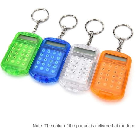 Mini Calculator with Keychain 8 Digits Display Plastic Casing Portable ...