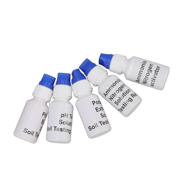 Soil Test Solution, 5 Bottles Soil Potassium Test Kit Nitrogen ...