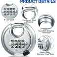 10 Packs 4 Digit Combination Locks Stainless Steel Disc Lock Combo ...