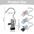 30 Pcs Metal Hanging Clips with Hooks,Heavy-Duty Rust-Resistant Laundry ...