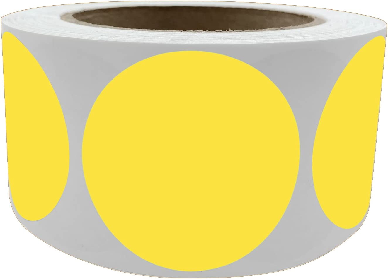 Colored dot Stickers 2 inch Diameter Color Coding Labels in Yellow ...