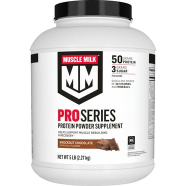 Muscle Milk Pro Series Protein Powder Supplement, Knockout Chocolate, 2 ...