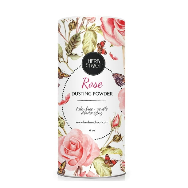 Herb & Root Rose Talc Free, Dusting Powder for Women & Men, Rose ...