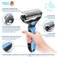 Undercoat Rake for Dogs & Cats, Dematting Comb with Wide Double-Sided ...