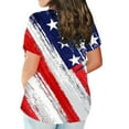 Fartey 4th of July Shirts for Women Plus Size Patriotic Red White and ...