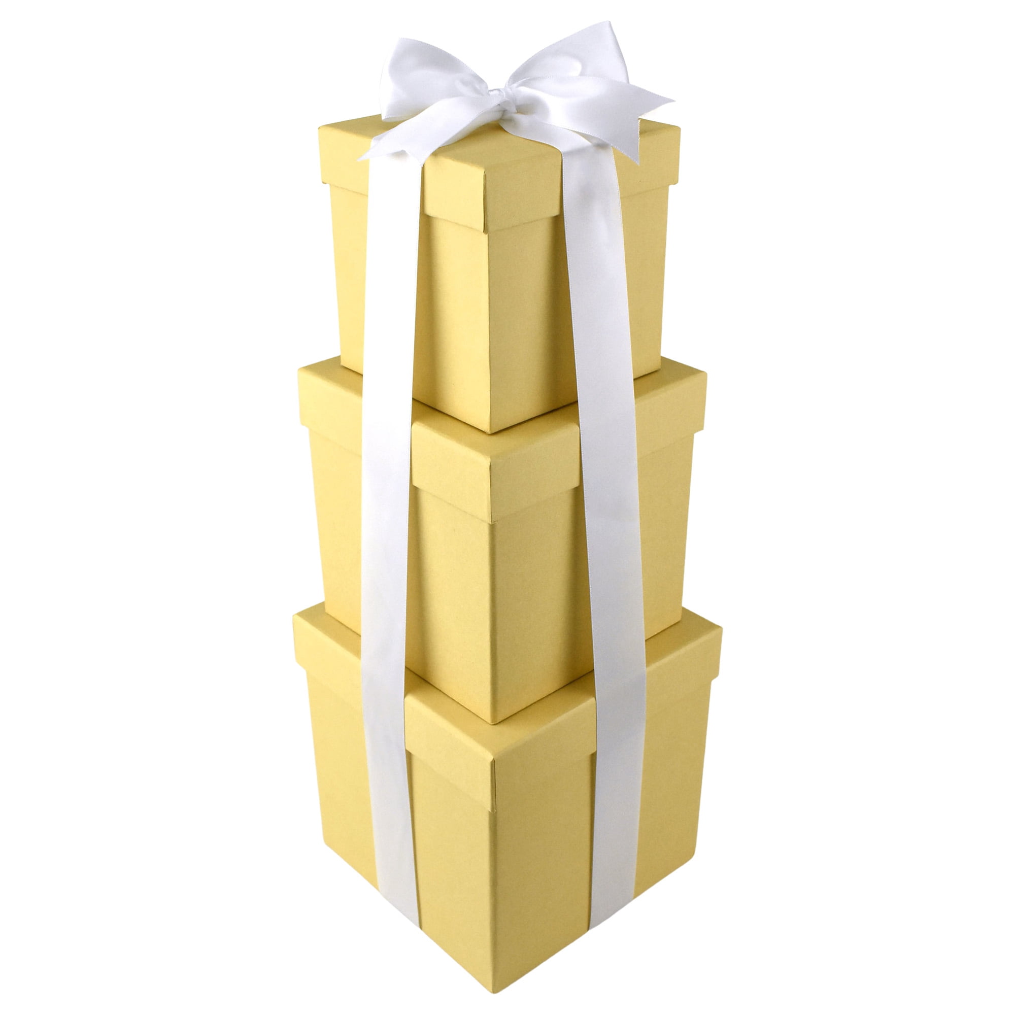 Homeford Nested Square Gift Boxes, Natural Kraft Brown, 5-inch, 6-inch ...