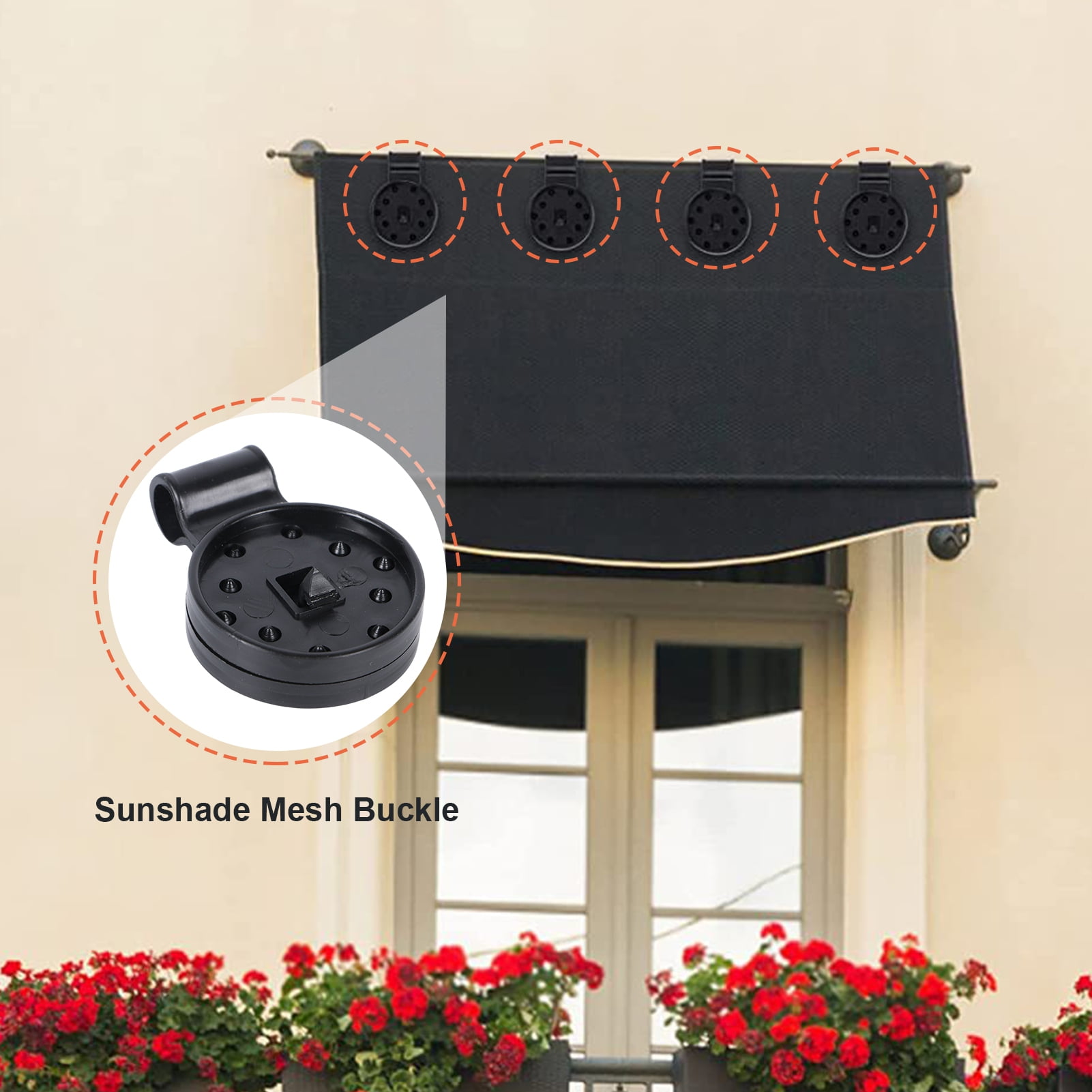 Washranp 30/100Pcs Plastic Shade Cloth Clips Buckle,Easy to Install ...