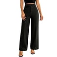Cagogo Women's Wide Leg Trousers High Waisted Palazzo Pants with ...
