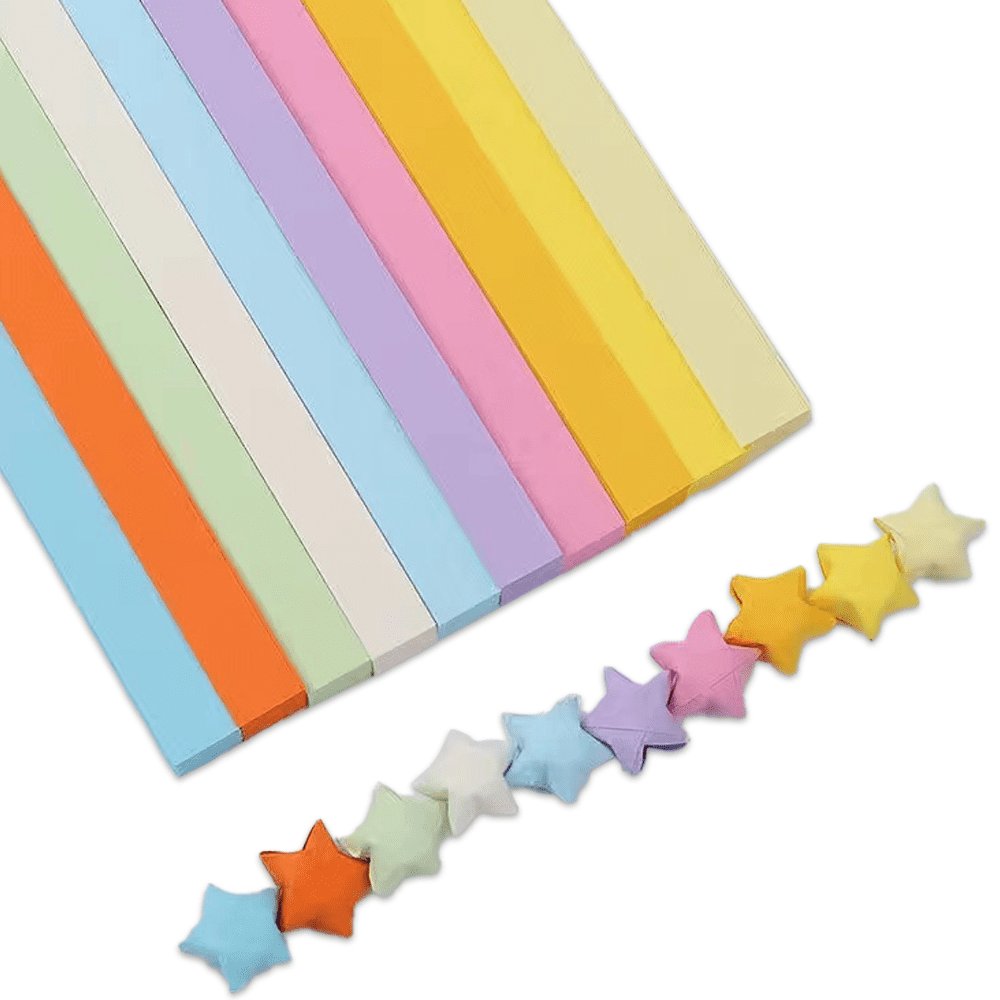 1350 Sheets Origami Stars Papers, Double Sided Colors Decoration Paper ...