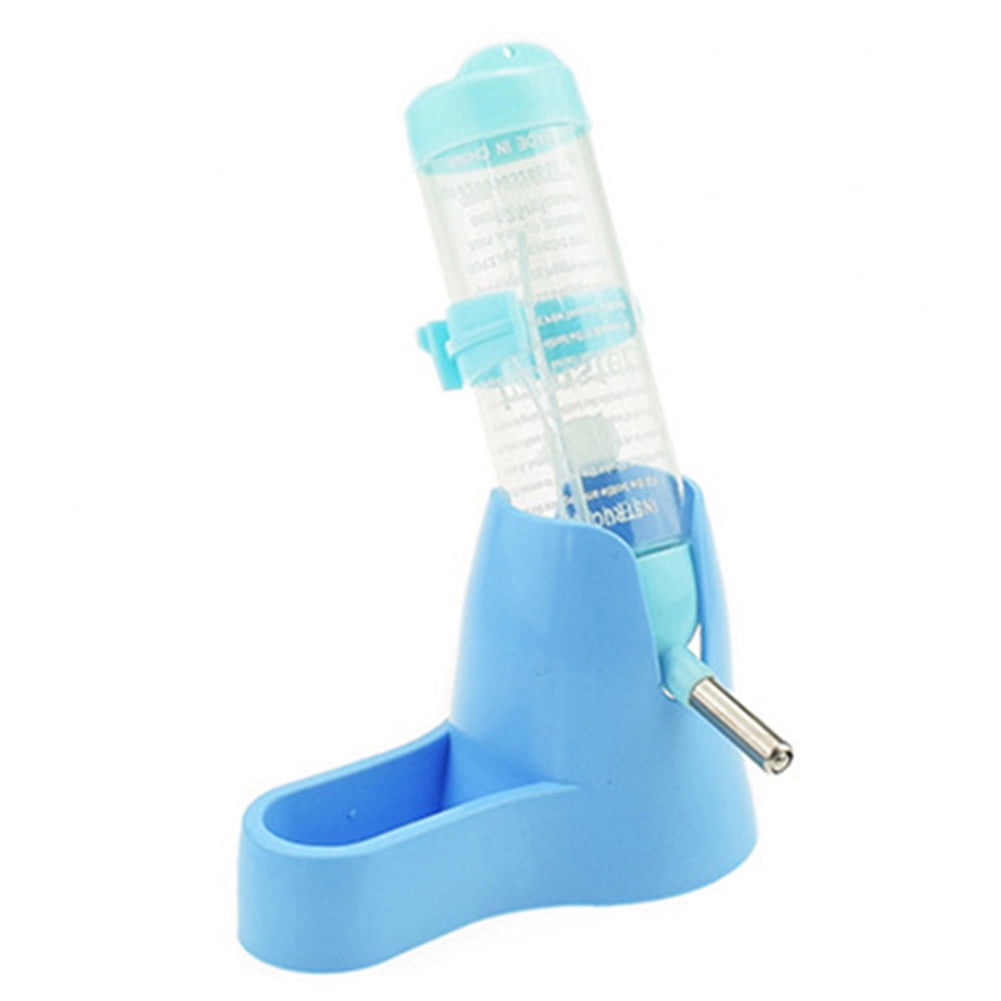 Pet Drinking Bottle with Food Container Base Hanging Water Feeding ...
