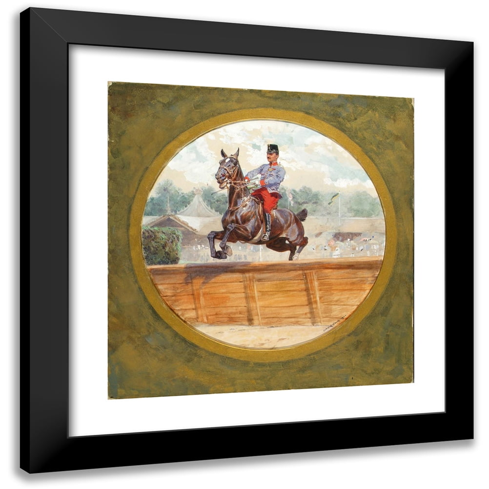 Ludwig Koch 15x15 Black Modern Framed Museum Art Print Titled - Officer ...