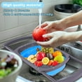 WSNIJFU Collapsible Colander Strainer, 6 Quart Over Sink Food Drainer ...