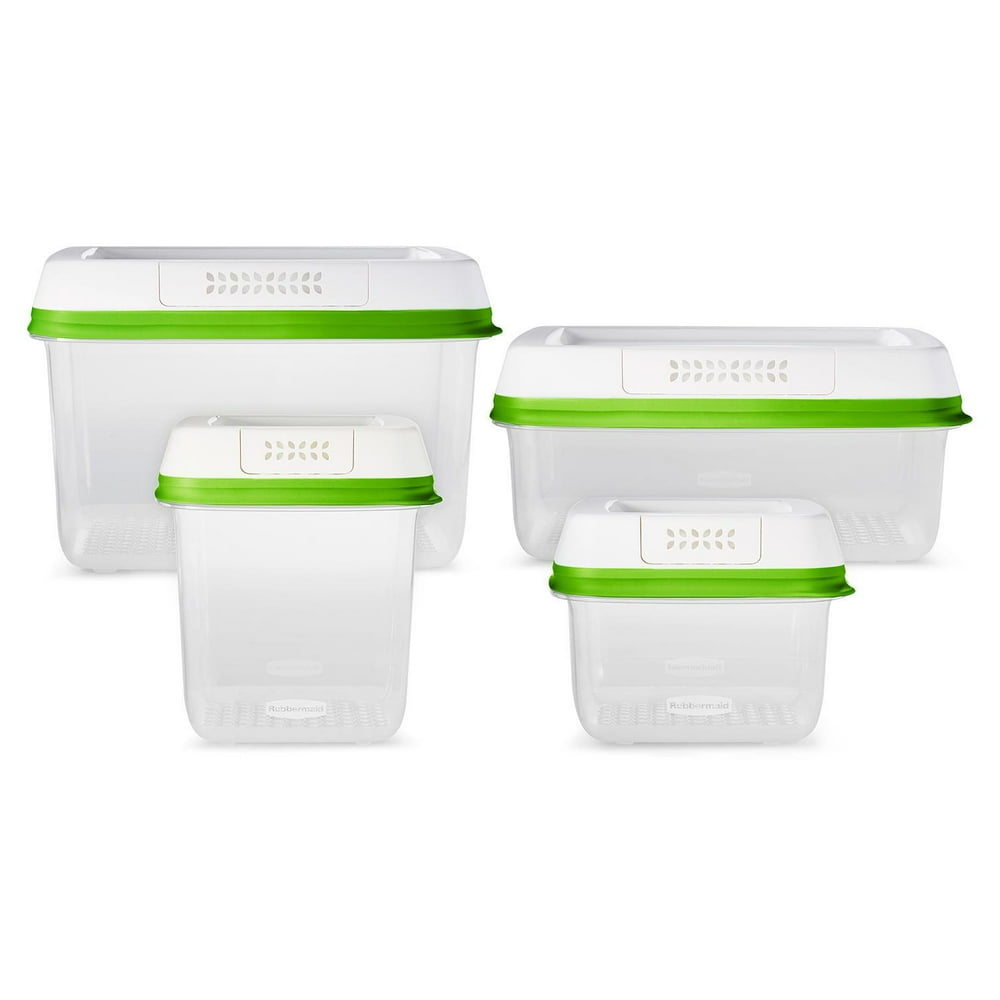 FreshWorks Food Storage Containers, 8-Piece Set - Walmart.com - Walmart.com