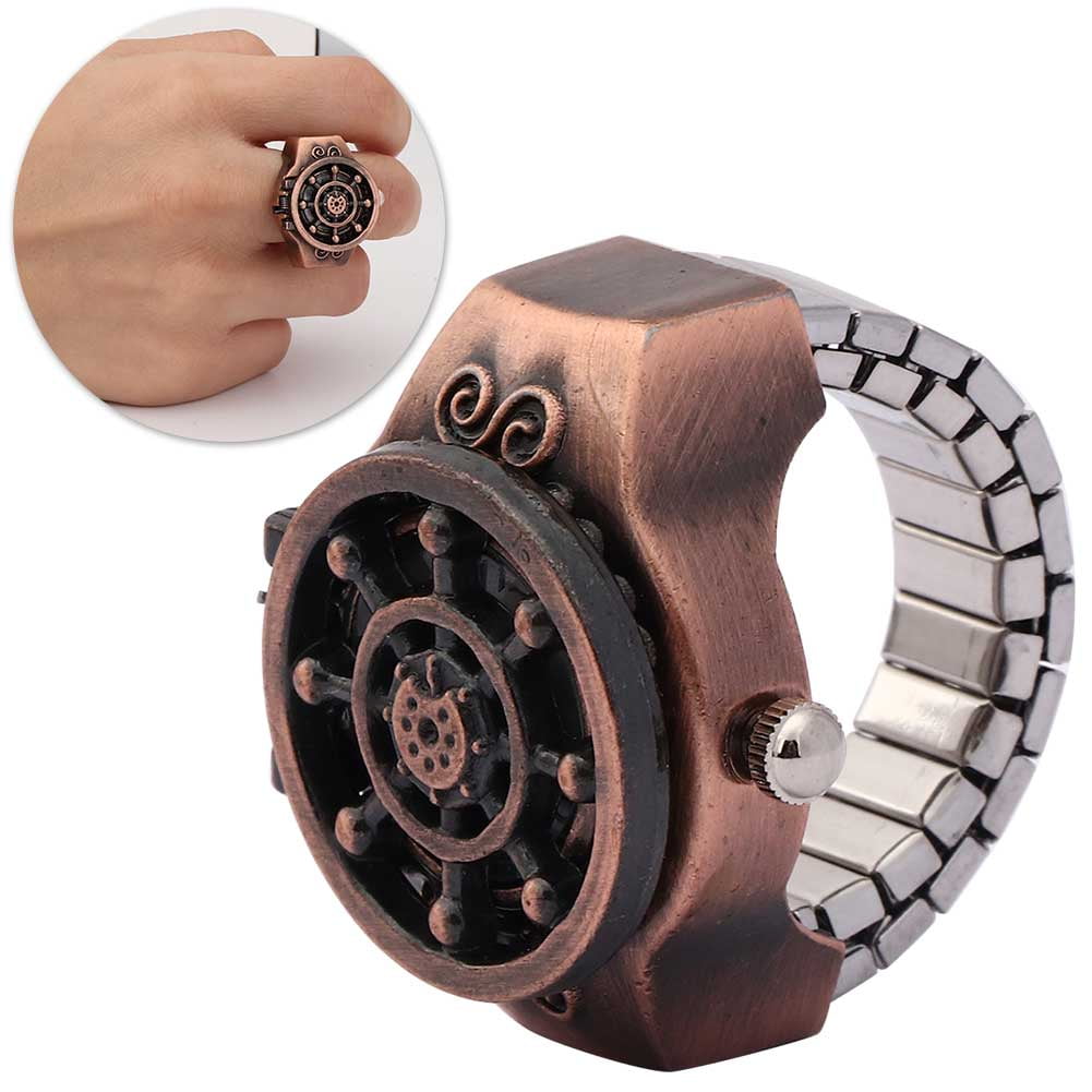 RELOJ DE ANILLO DE CUARZO RELOJ RINGULAR VINTAGE Hollow, Cronógrafo ...