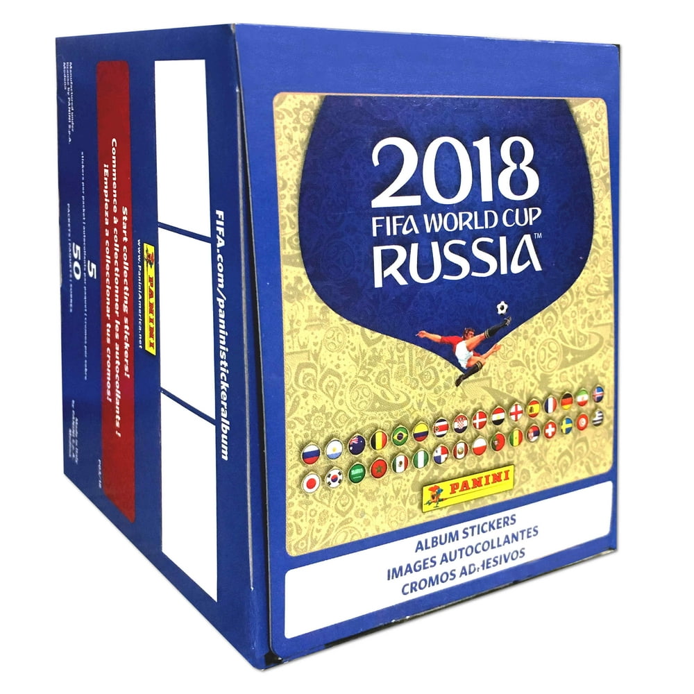 18 Panini World Cup Soccer Sticker Pack Box 50CT Trading Cards ...