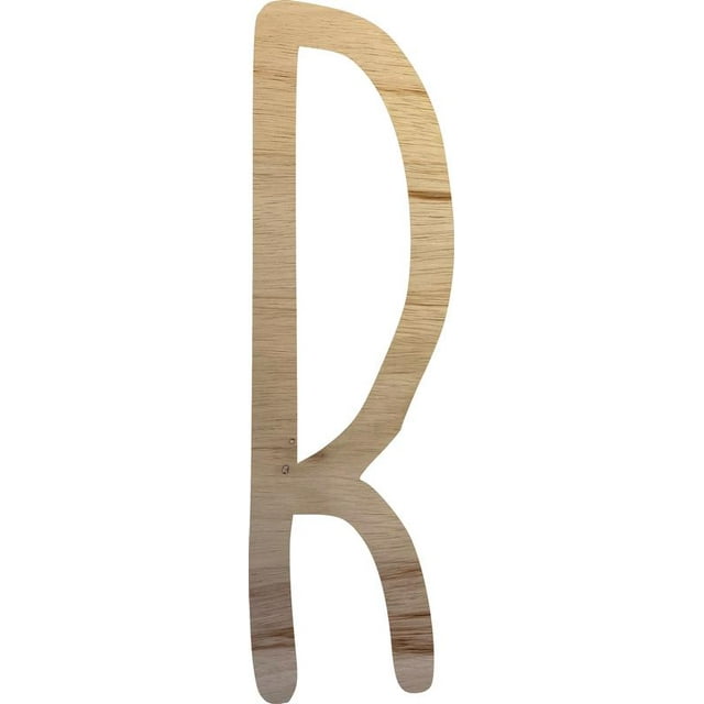 Craft Wood Blank Letters, Wooden 8'' tall Alphabet Letter R, DIY ...