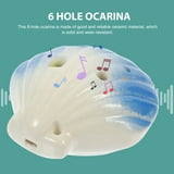 Raindrops Ceramic Ocarina with 6 Holes for Performance Green Shell ...