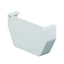 Amerimax, Gutter End Cap, 5 in. White Vinyl, Contemporary Style ...