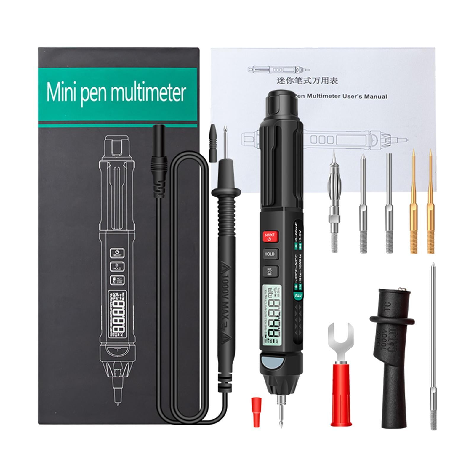 Riwesomey Probador de multímetro 6000 recuentos pluma medidor de ...