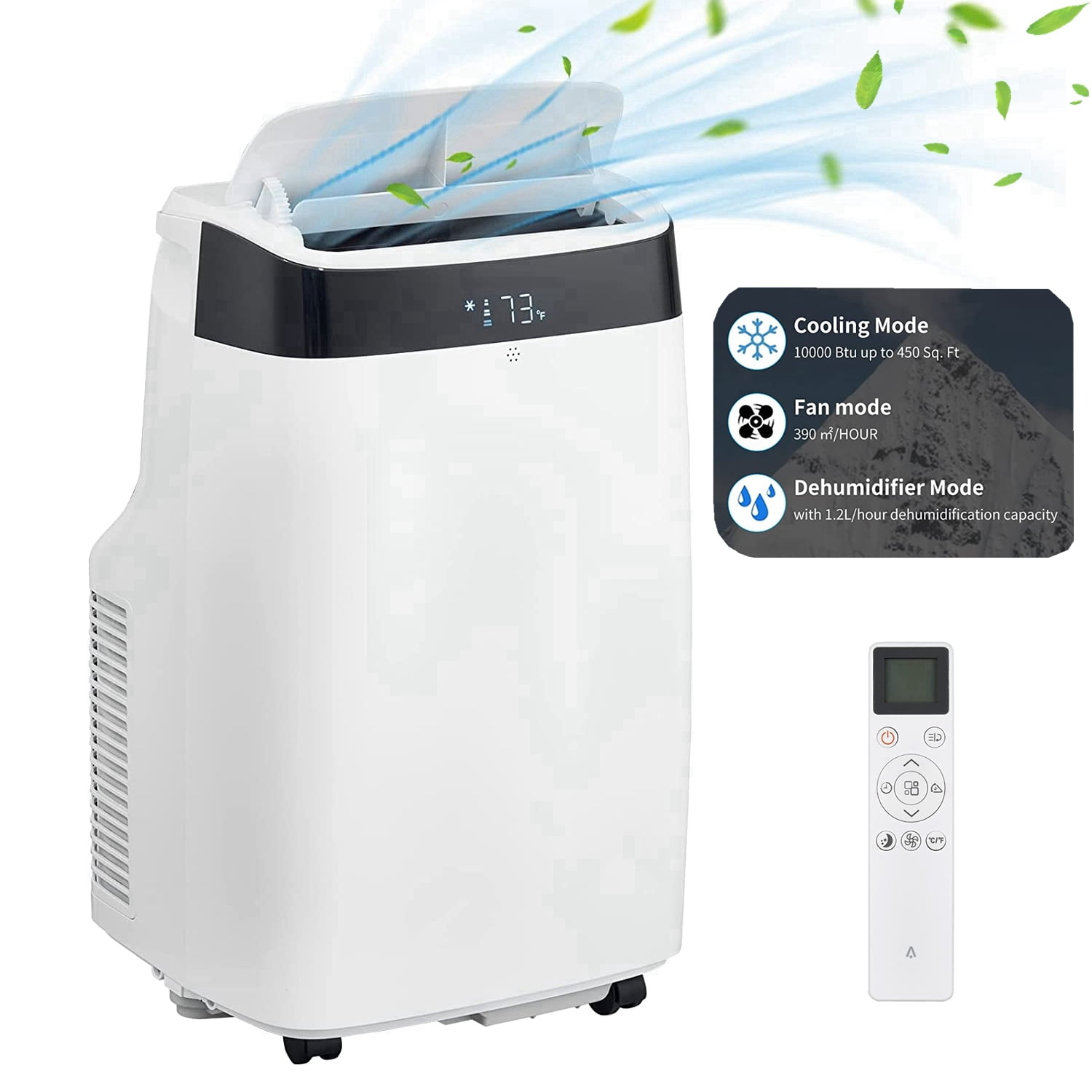 Emorefun Portable Air Conditioner 6,300 BTU (10,000 BTU ASHRAE) with ...