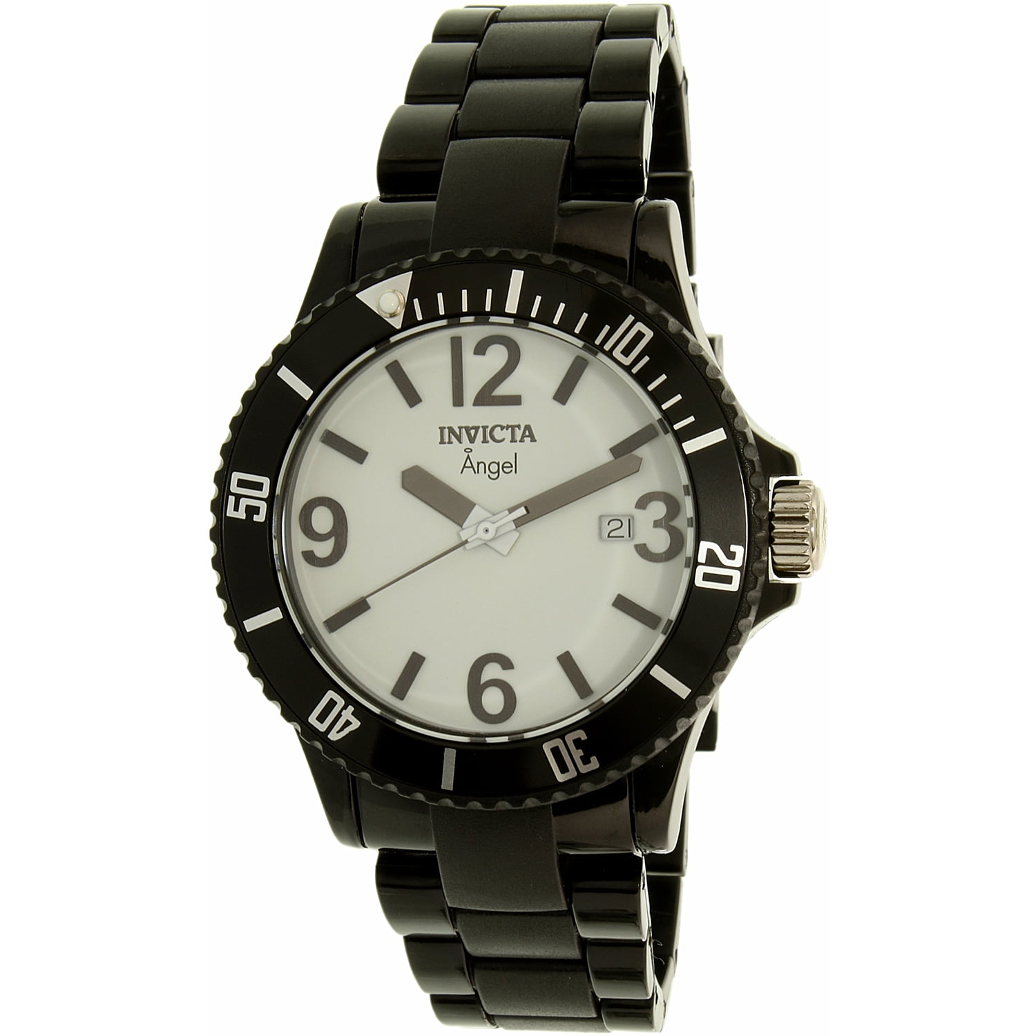 Invicta Women's Angel 1208 Black Plastic Swiss Quartz Watch - Walmart.com