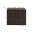Free Shipping! DecMode 36" x 32" Black Wood Vintage Faux Leather Chest ...