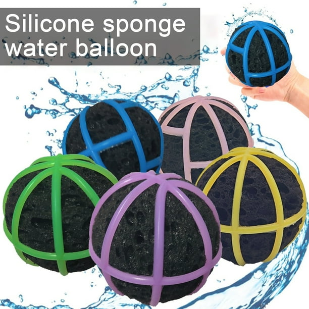 Reusable Sponge Water Soaker Ball with Anti-slip Silicone Absorbent ...