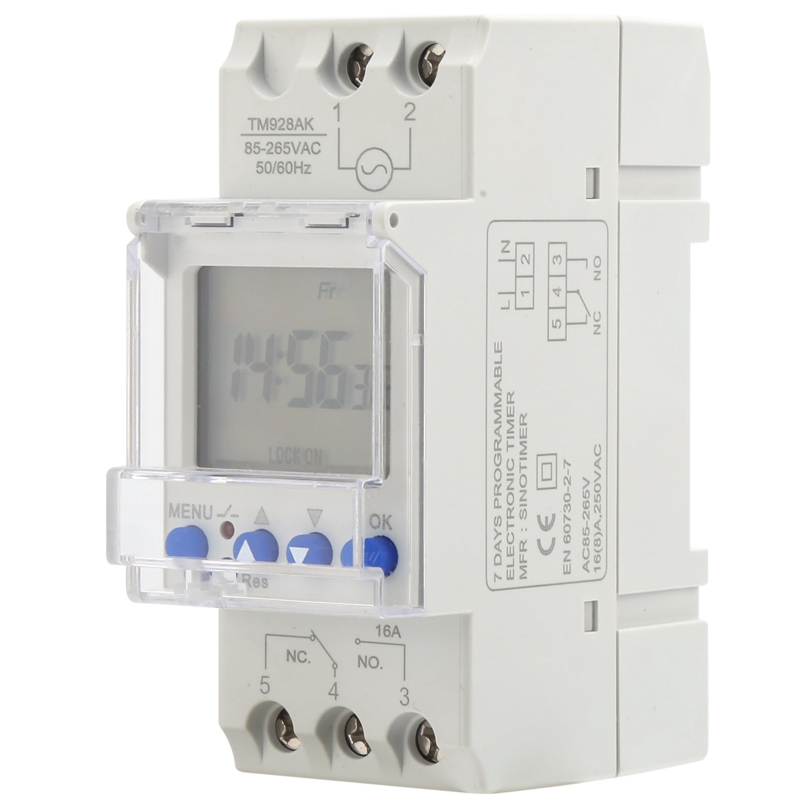 Digital Analogue Timer Switch Din Rail Large Screen Display ...