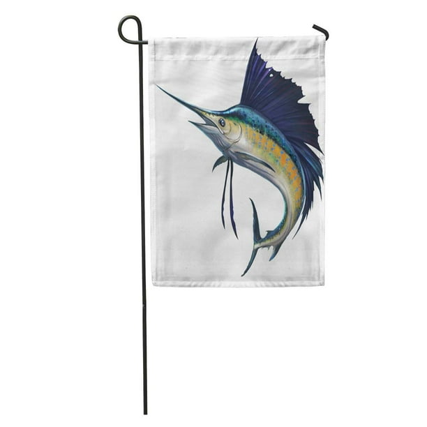 NUDECOR Blue Marlin Sailfish on Fish Atlantic Jumping White Beautiful ...