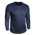 Adeawade Men's T Shirts Round Neck Long Sleeve Thermal Shirt Knit ...