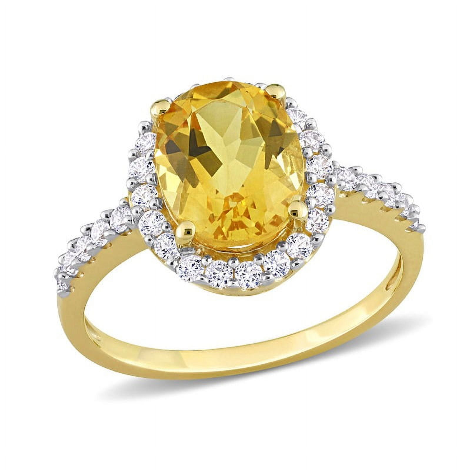 Click here for Gem And Harmony 4.00 Carat (Ctw) Citrine And Lab-C... prices