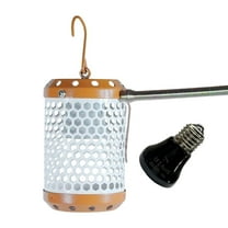 Bird Cage Heater Lamp Ceramic Heat Bulb with Metal Guard Safe Heating ...