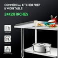 Stainless Steel Work Table - Kitchen & BBQ Table with Undershelf ...
