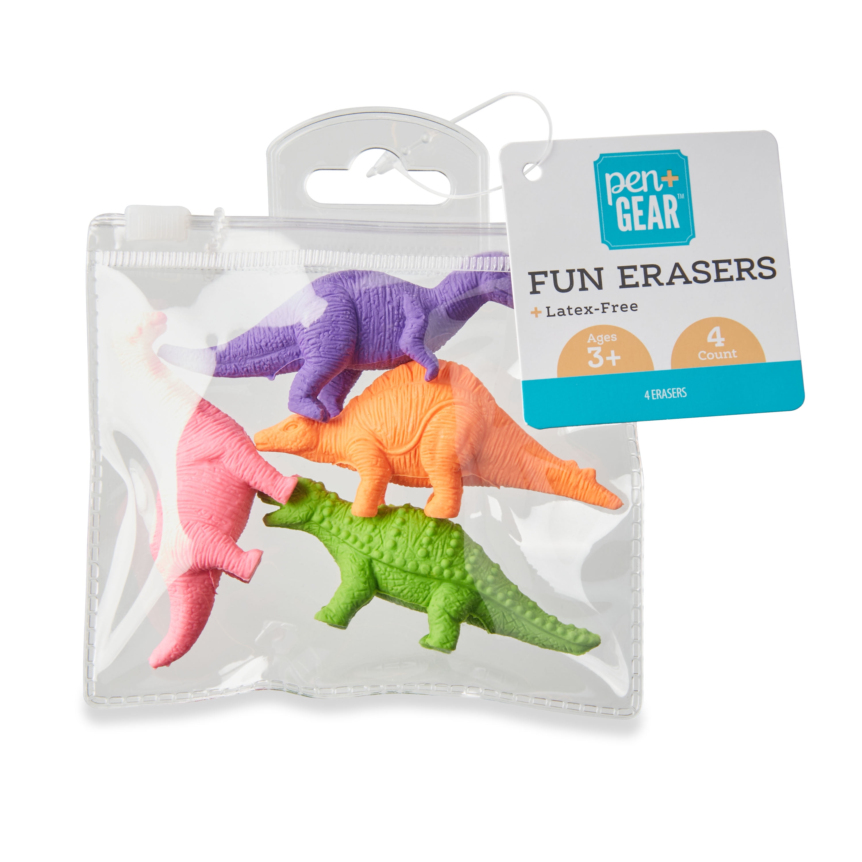 Pen+Gear 3D Eraser Pals, Dinosaur Theme, 4 Count, Multi-color - Walmart.com