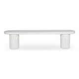 HomeStock Lakefront Luxury Outdoor Dining Bench White , Modern Bench ...