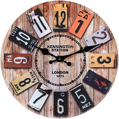 Wooden Wall Clock 12 Inch Wall Clock Vintage Clock Modern Design Wall ...