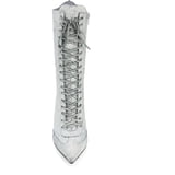 Jeffrey Campbell Bringiton White Crackle Stiletto Heel Pointed Toe Lace ...