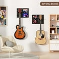 2 Pack Wooden Guitar Wall Mount with Photo Display, Guitar Holder Wall ...