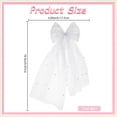 2Pcs Bowknot Polyester Bridal Mesh Veil with Plastic Beads and Hair ...