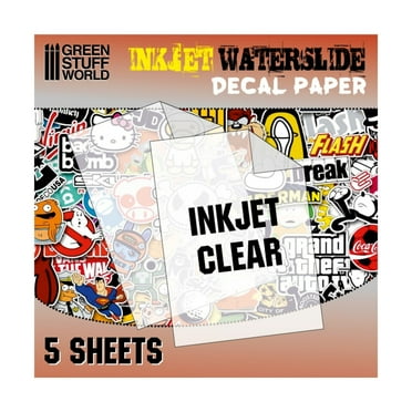 Hayes Paper, Waterslide Decal Paper INKJET CLEAR 20 Sheets Premium ...