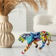 Callipe Walking Leopard Figurine Colorful Cheetah Resin Statue Wild ...