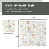 KASARO Wall Tile Peel and Stick Mosaic Shell Backsplash Tile for ...