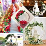 Efavormart 24" Gold Metal Double Frame Hoop Flower Table Centerpiece ...
