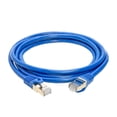Cat7 Copper Ethernet Cable 30FT Blue, 50-Pack S/FTP Shielded 10Gbps 600MHz High-Speed LAN ...