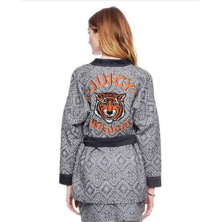 $378 JUICY COUTURE Rio Jacquard Belted JACKET " Juicy Wildcat " Tiger ...