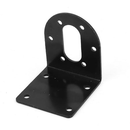 Black 90 Degree Metal Mounting Plate Bracket for 37mm DC Speed Reducer ...