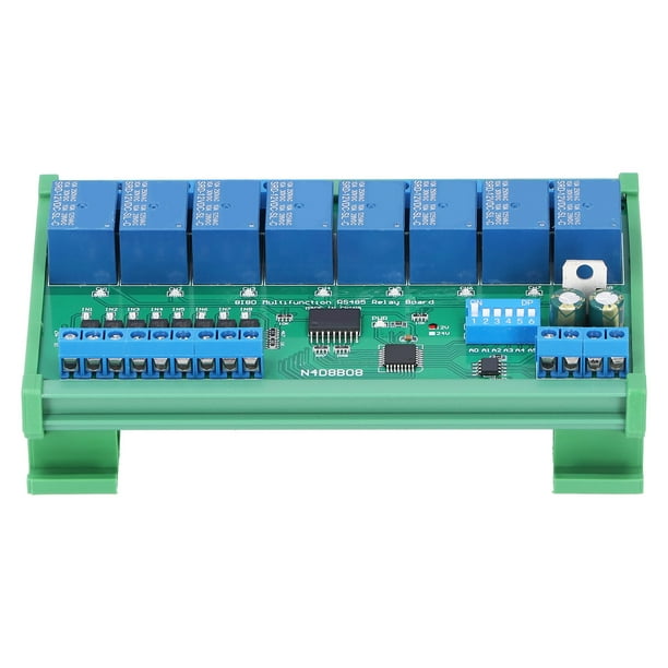 DIN35 Rail Board, 8 Input 8 Output 6 Working Modes RS485 Relay Module 9600BPS Safe For 64 ...