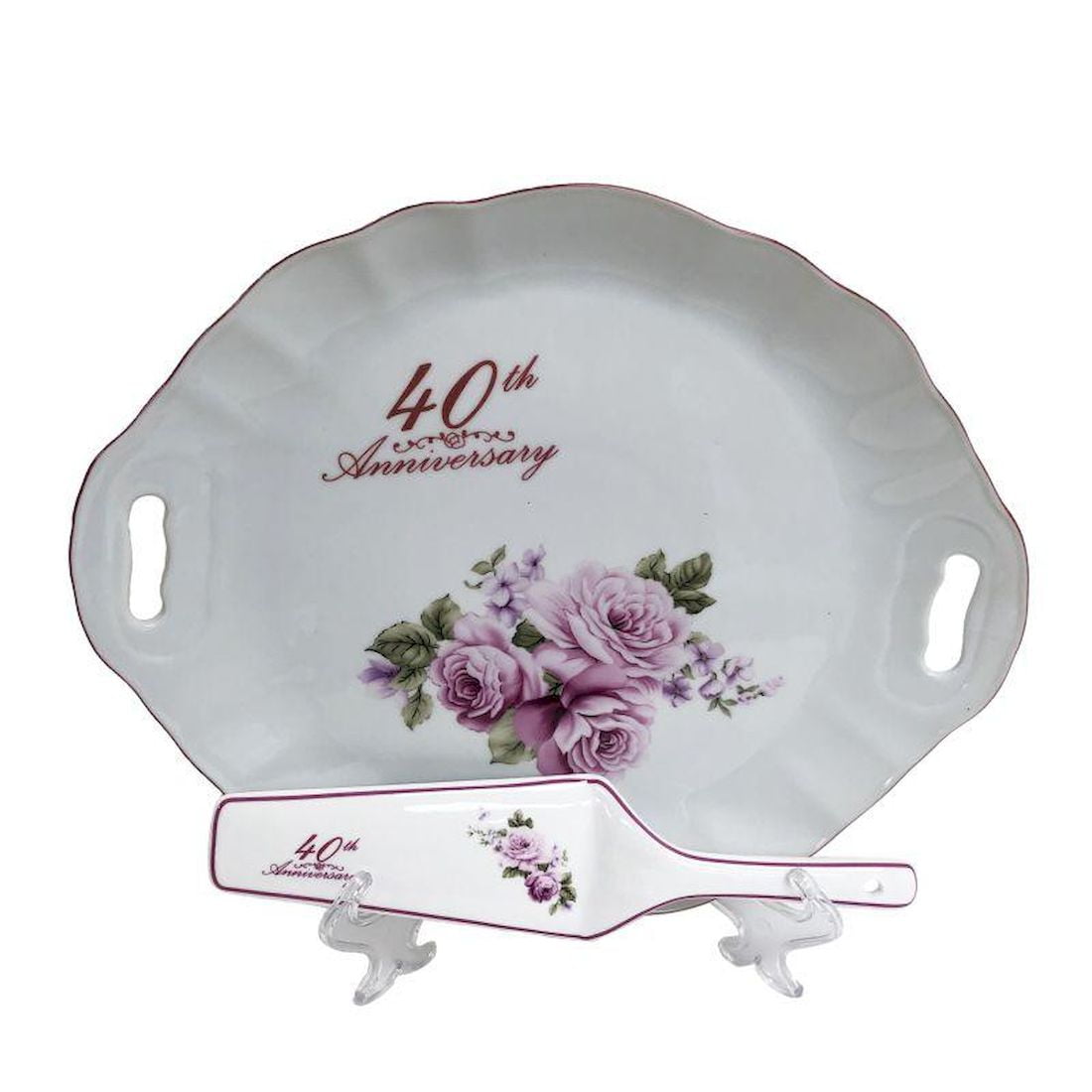 40th Anniversary Floral Cake Tray - Walmart.com