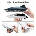 JJRC Electric Motorized Battery Operated 2in1 RC Shark Boat for Pool ...